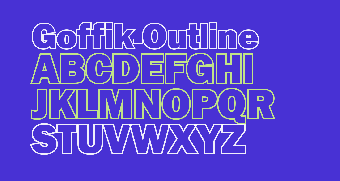 Goffik-Outline free Font - What Font Is