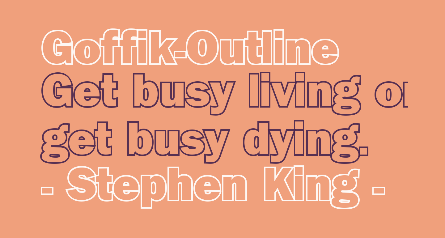 Goffik-Outline free Font - What Font Is