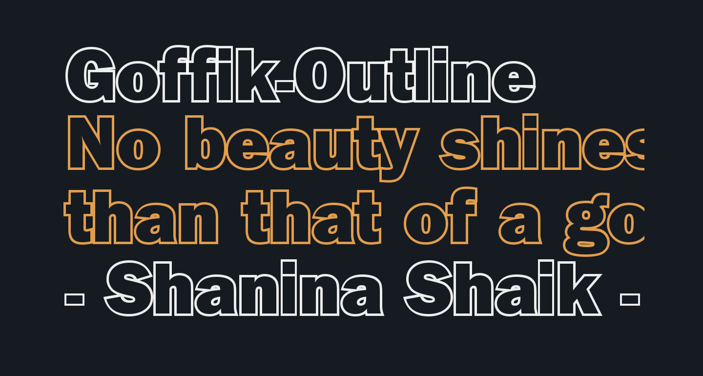 Goffik-Outline free Font - What Font Is