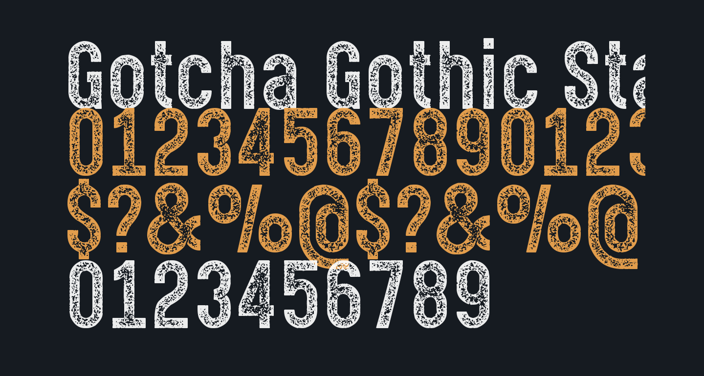 Gotcha Gothic Stamp free Font - What Font Is