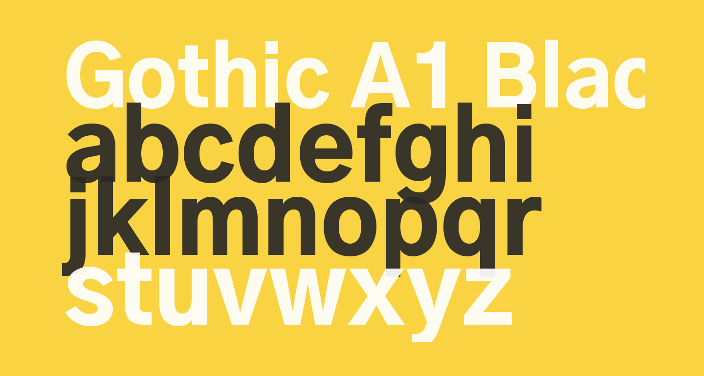 Gothic A1 Black free Font - What Font Is