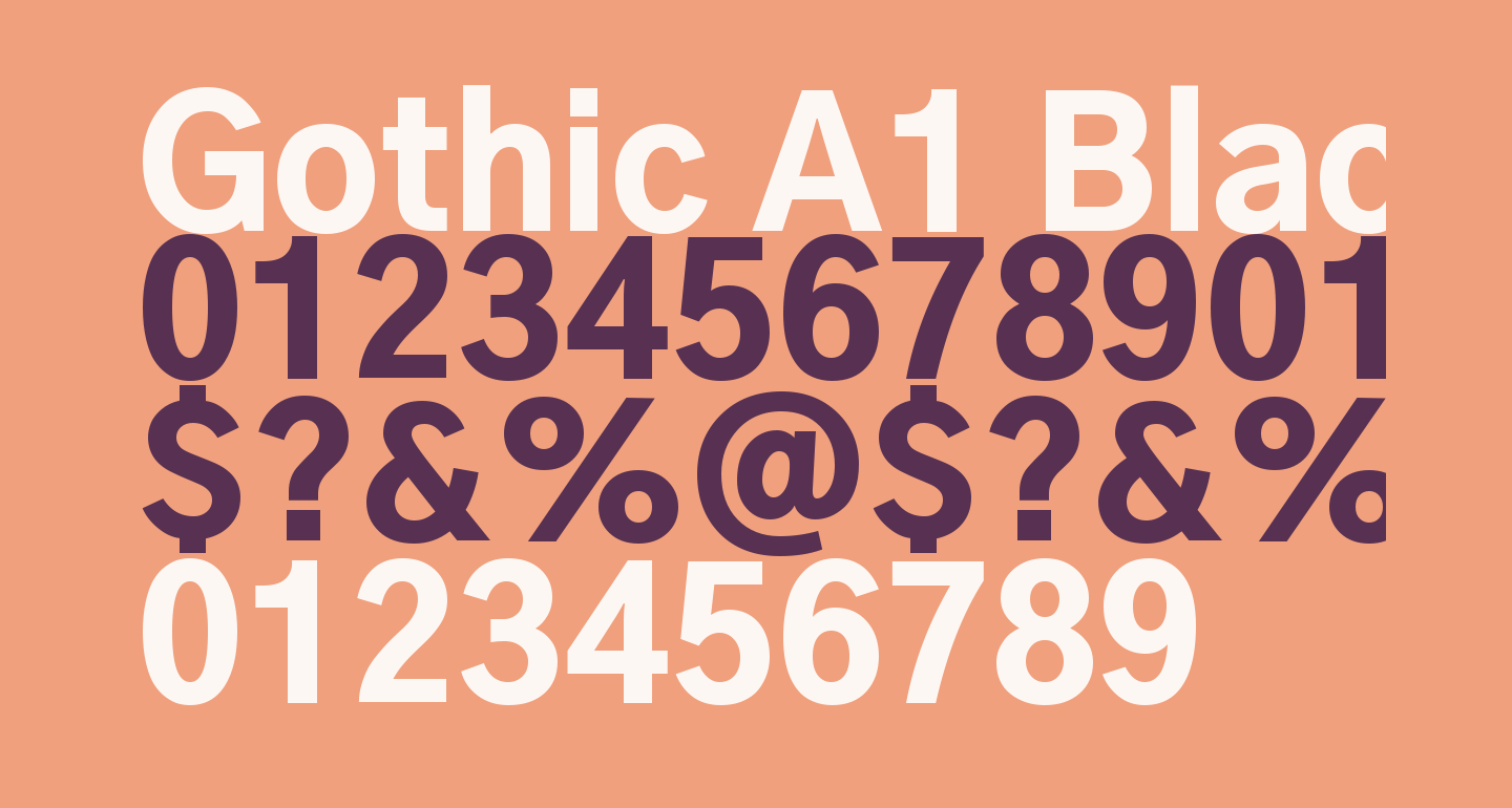 Gothic A1 Black free Font - What Font Is
