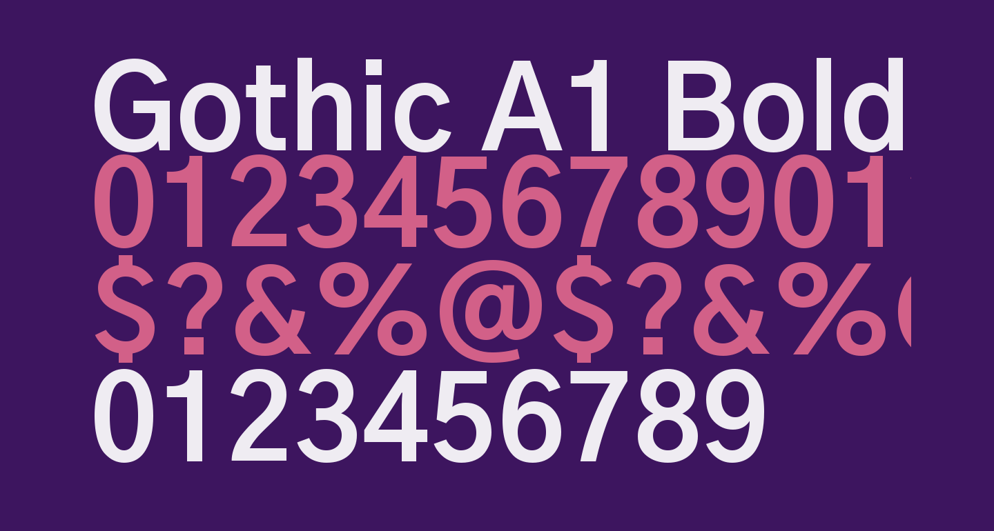 Gothic A1 Bold free Font - What Font Is