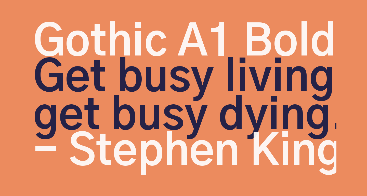 Gothic A1 Bold free Font - What Font Is