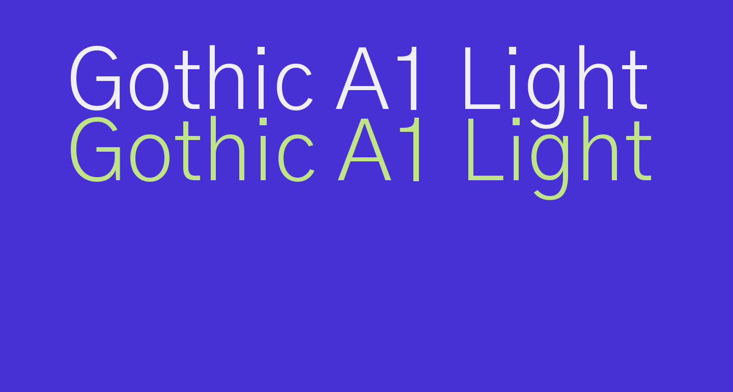 Gothic A1 Light free Font - What Font Is