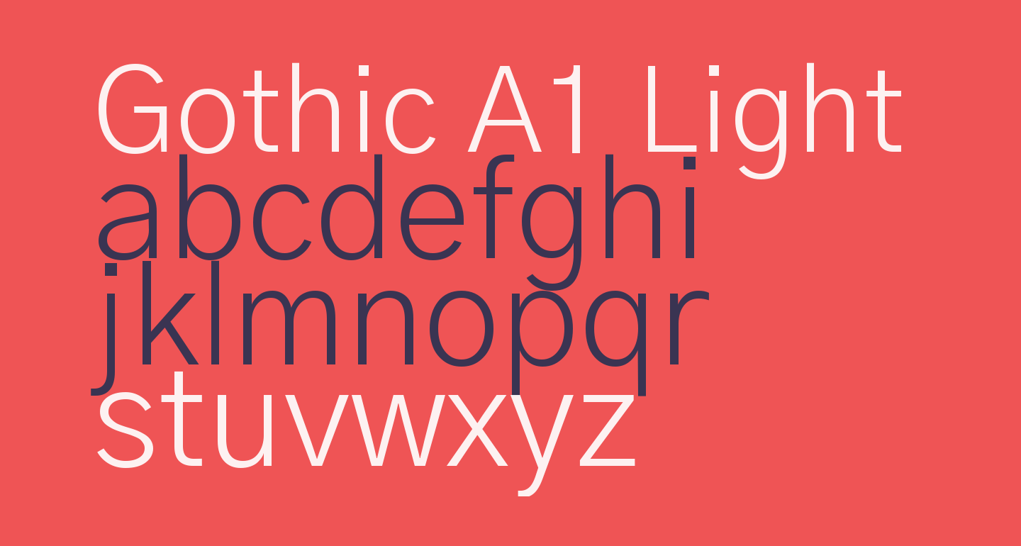Gothic A1 Light free Font - What Font Is