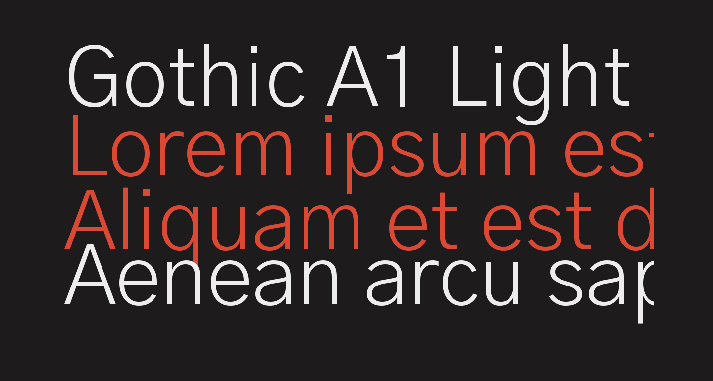 Gothic A1 Light free Font - What Font Is