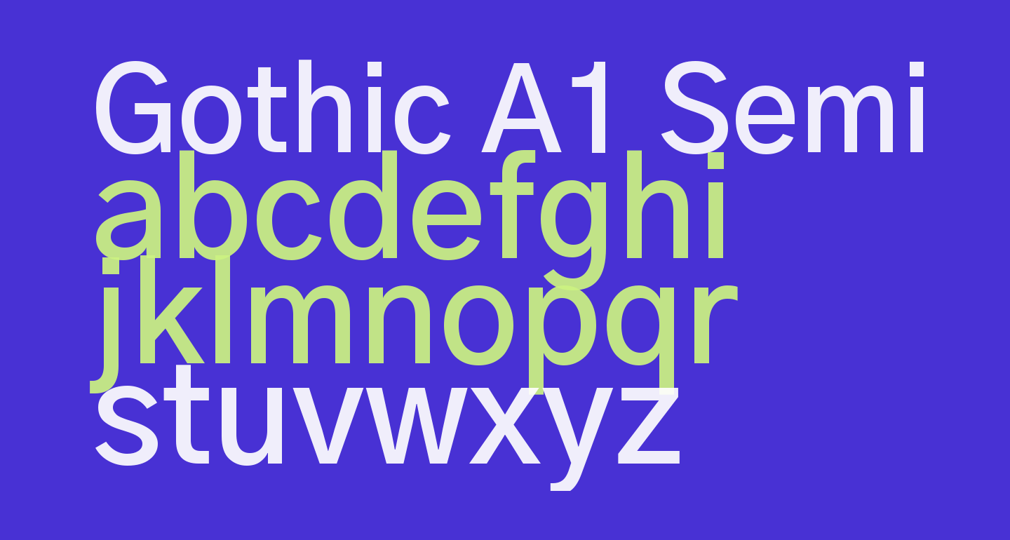 Gothic A1 SemiBold free Font - What Font Is