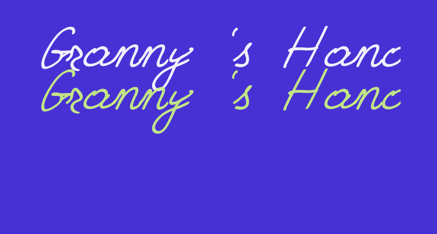 Granny\'s Handwriting free Font - What Font Is