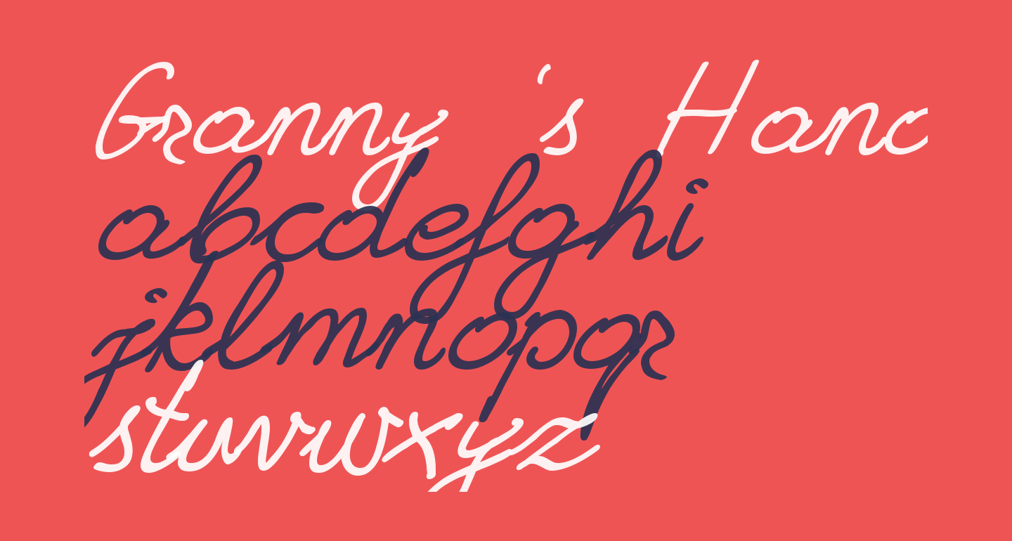 Granny\'s Handwriting free Font - What Font Is