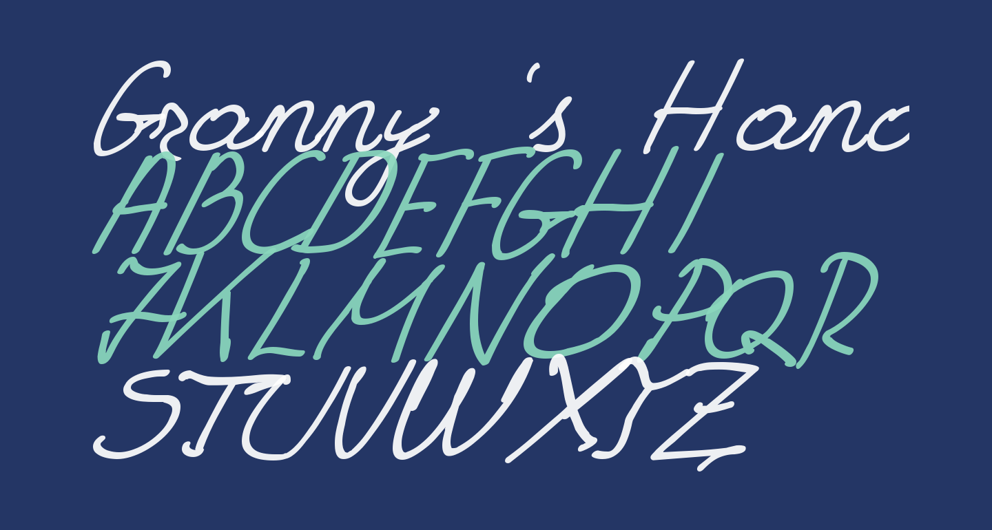 Granny\'s Handwriting free Font - What Font Is