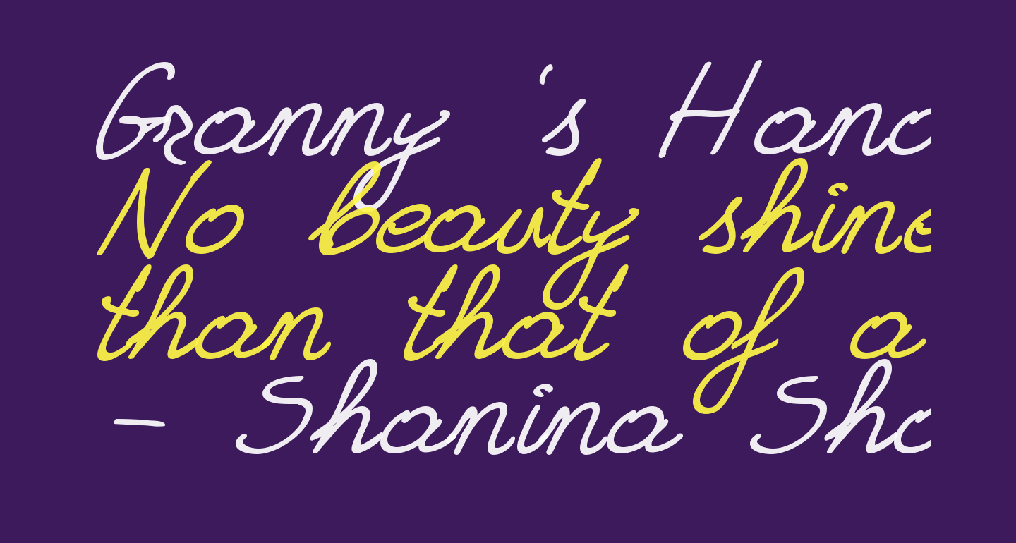 Granny\'s Handwriting free Font - What Font Is