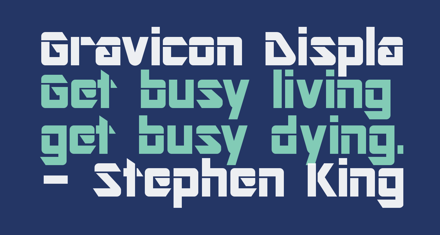 Gravicon Display free Font - What Font Is