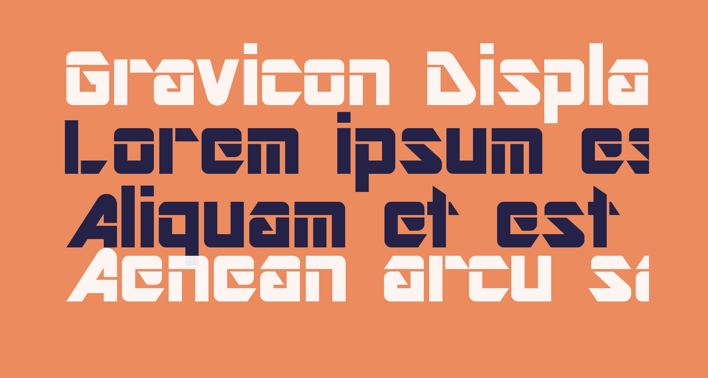 Gravicon Display free Font - What Font Is