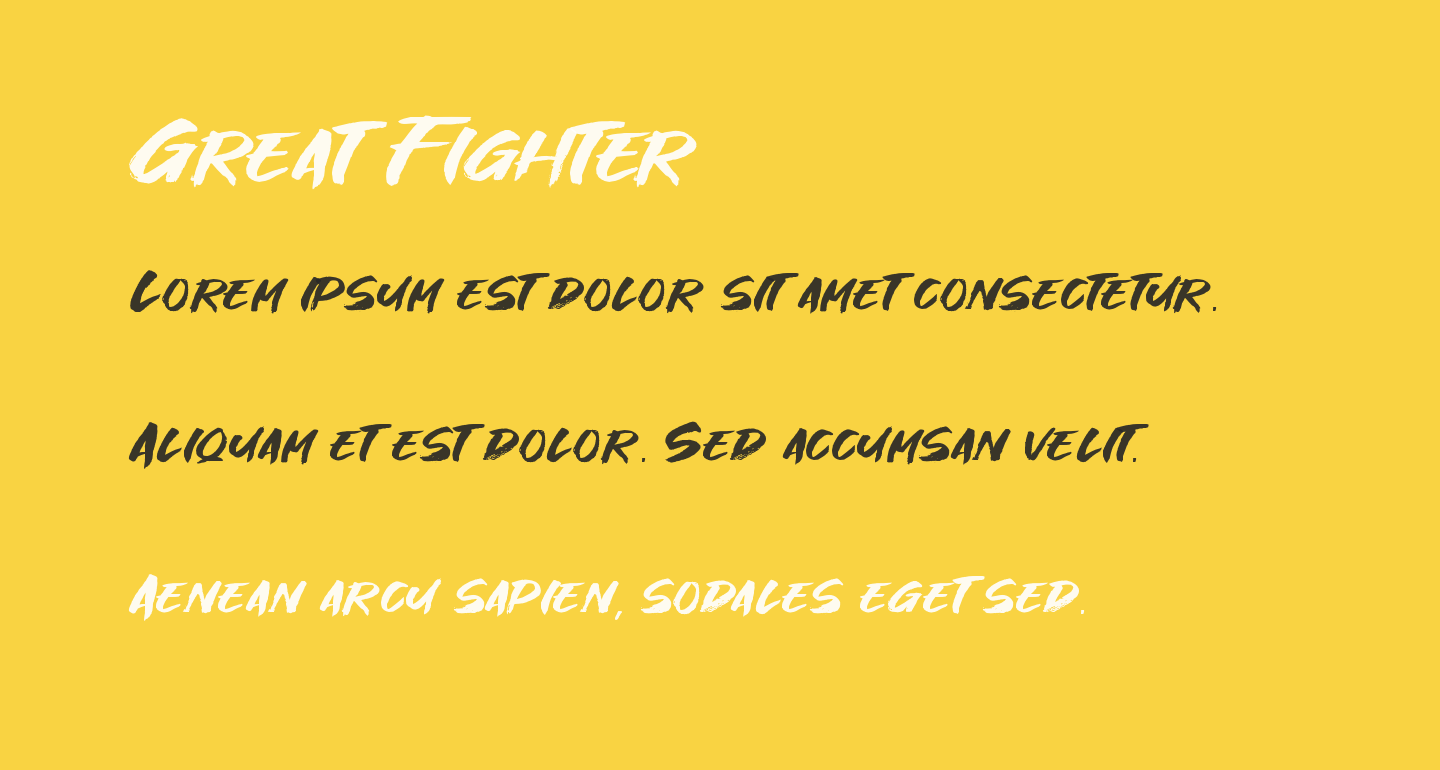 Great Fighter free Font - What Font Is
