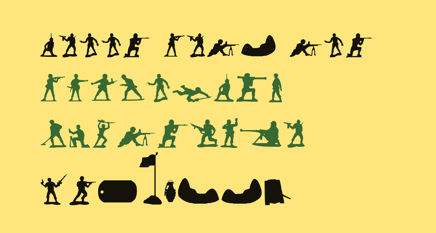 Green Army Men free Font - What Font Is