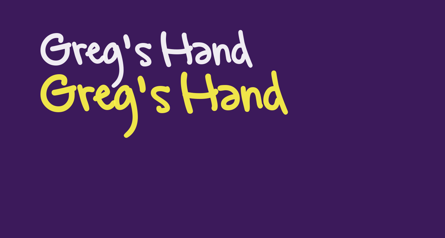 Greg's Hand free Font - What Font Is
