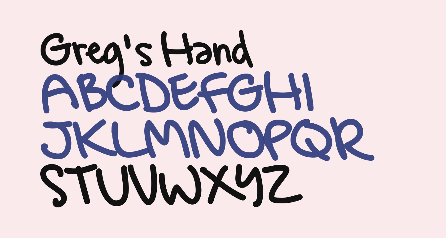 Greg's Hand free Font - What Font Is