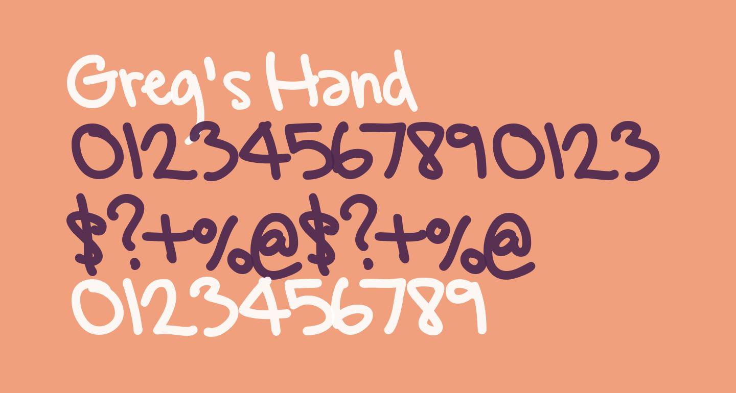 Greg's Hand free Font - What Font Is
