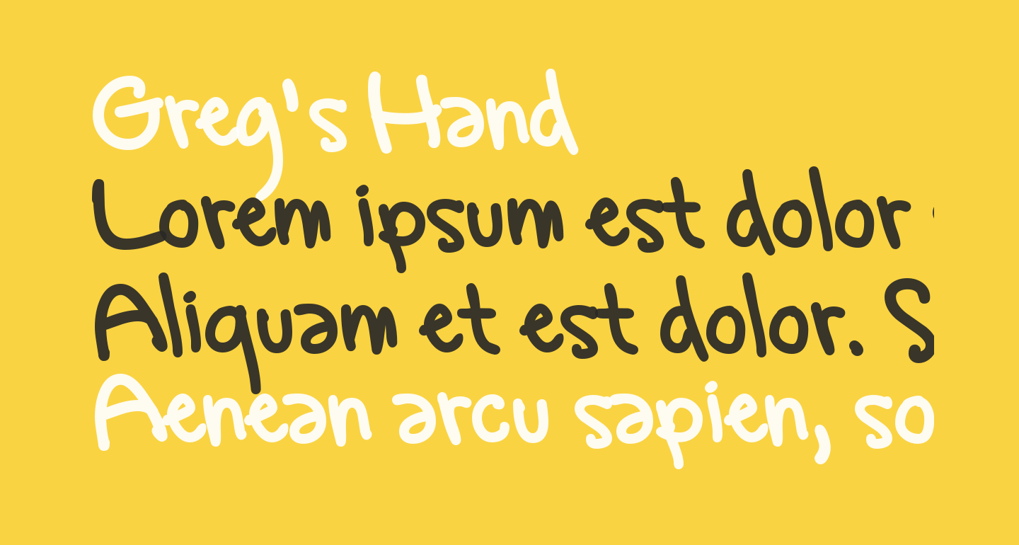 Greg's Hand free Font - What Font Is