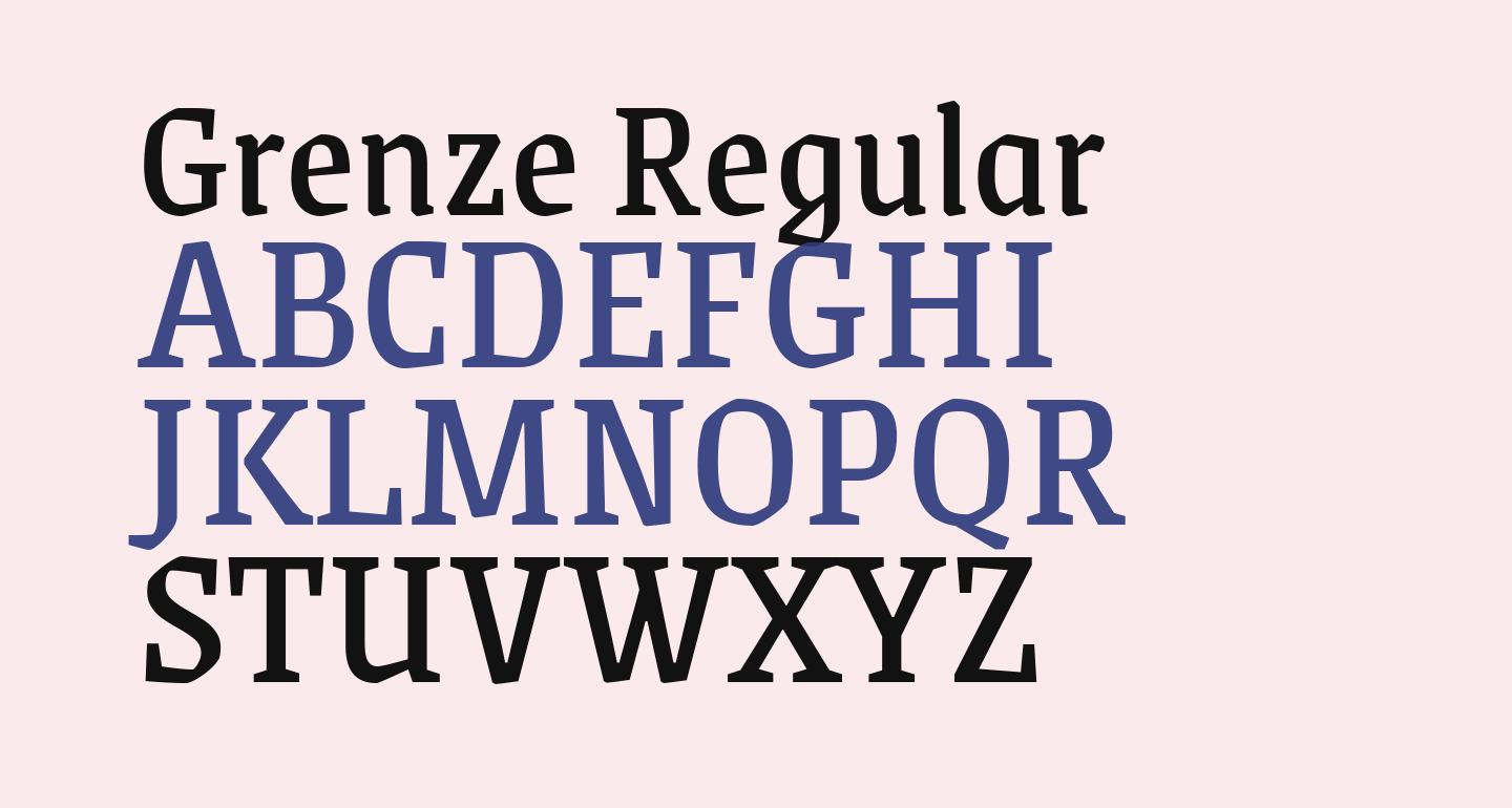Grenze Regular free Font - What Font Is