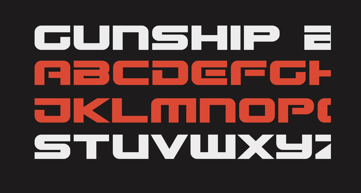 Gunship Bold free Font - What Font Is