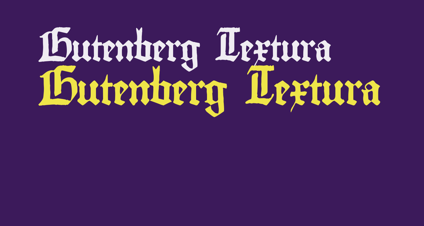 Gutenberg Textura free Font - What Font Is