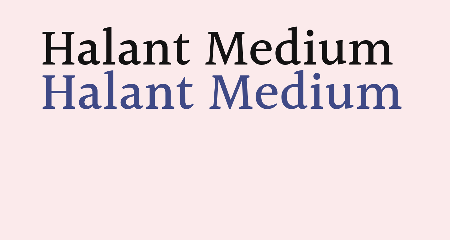 Halant Medium free Font - What Font Is