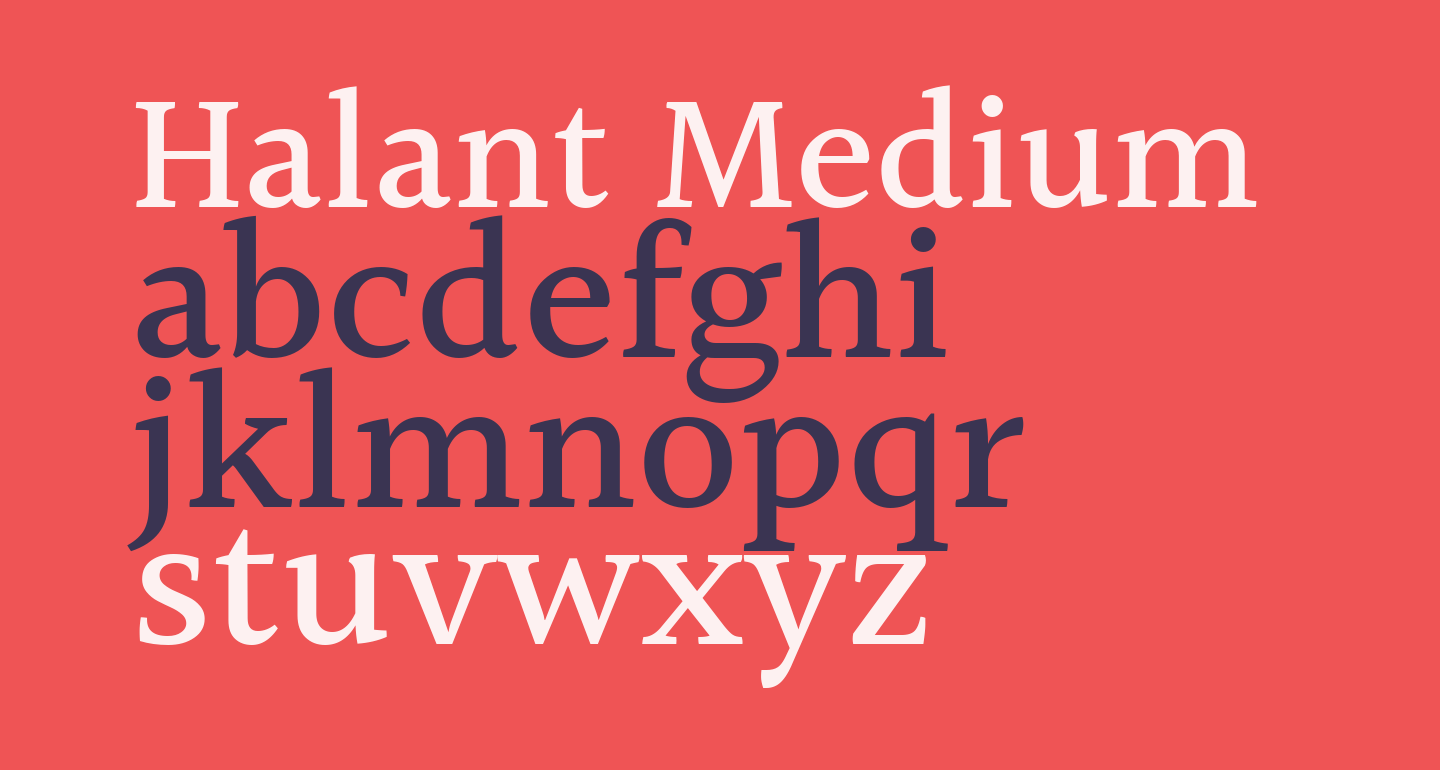 Halant Medium free Font - What Font Is
