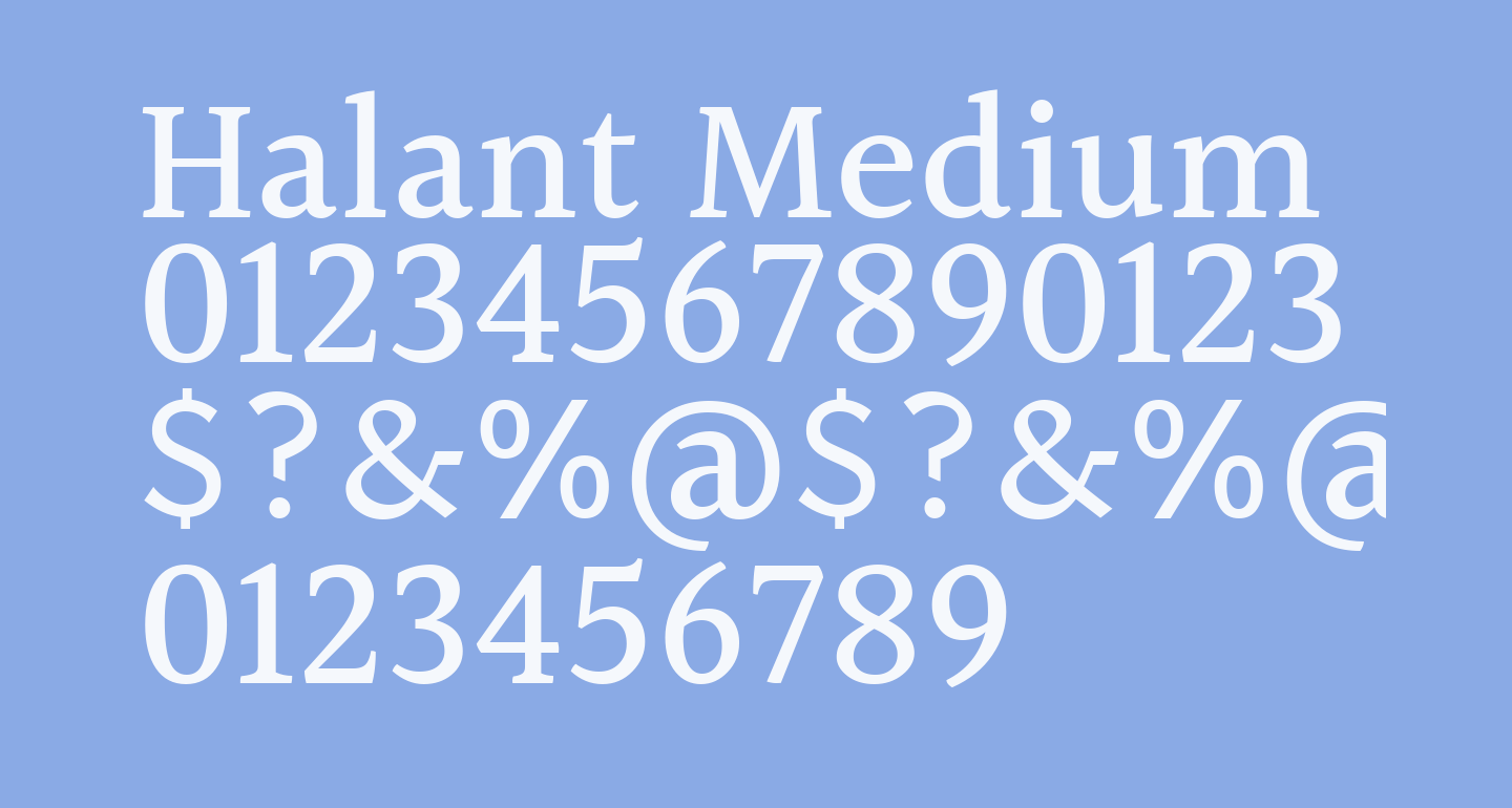 Halant Medium free Font - What Font Is