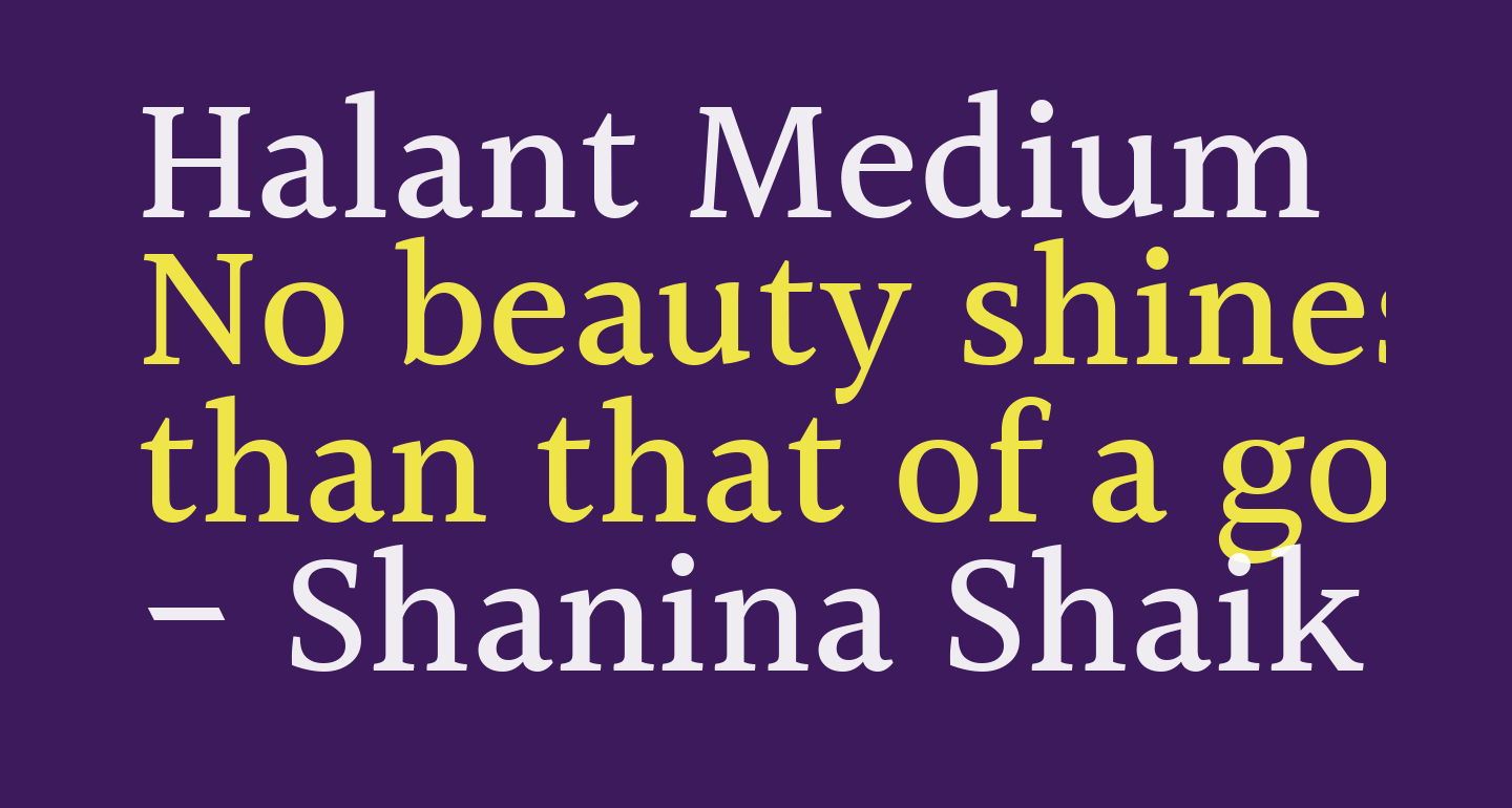 Halant Medium free Font - What Font Is