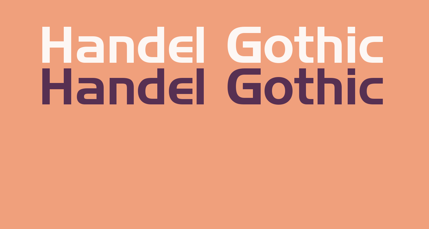 Handel Gothic BT free Font - What Font Is