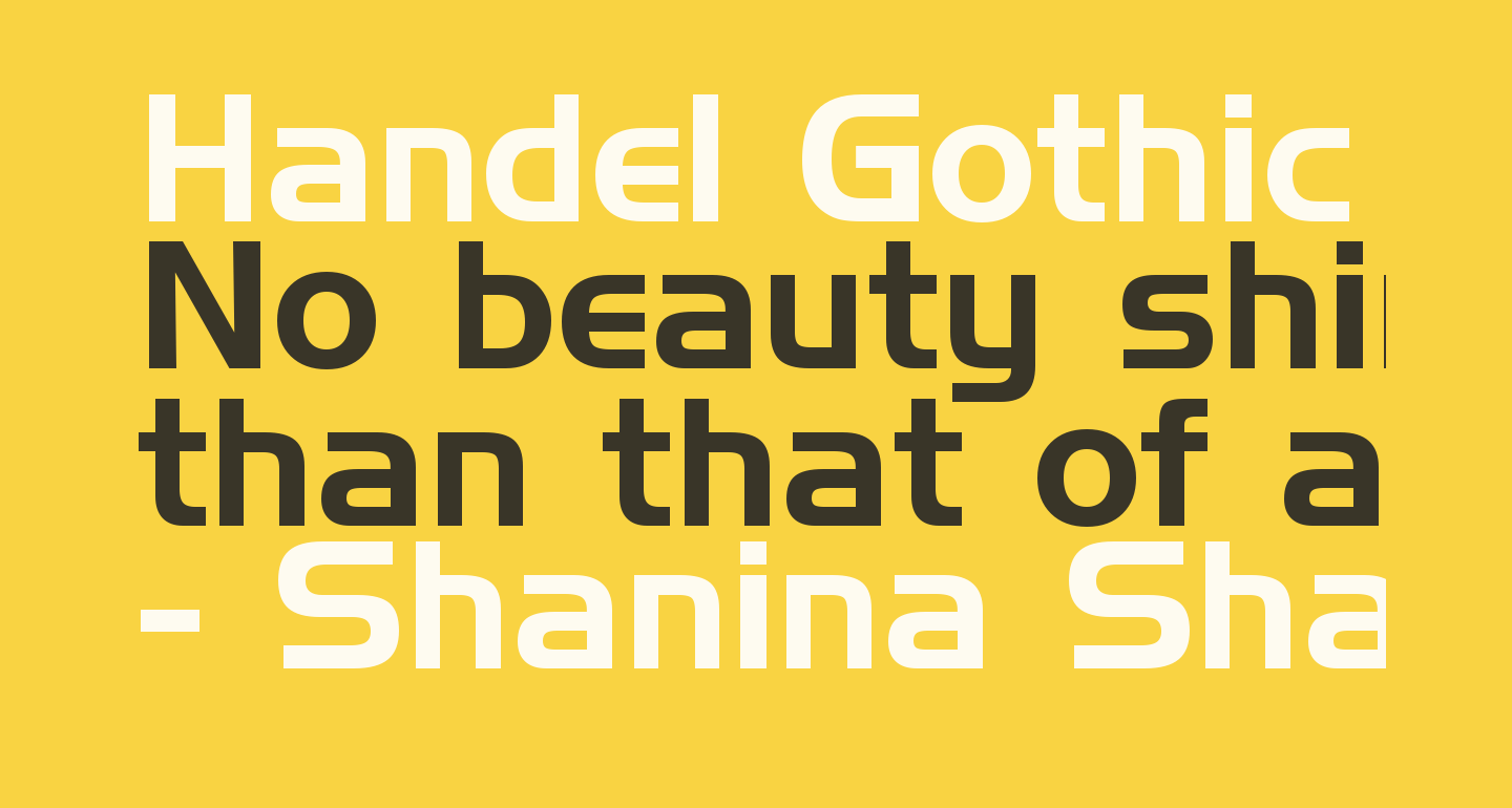 Handel Gothic BT free Font - What Font Is