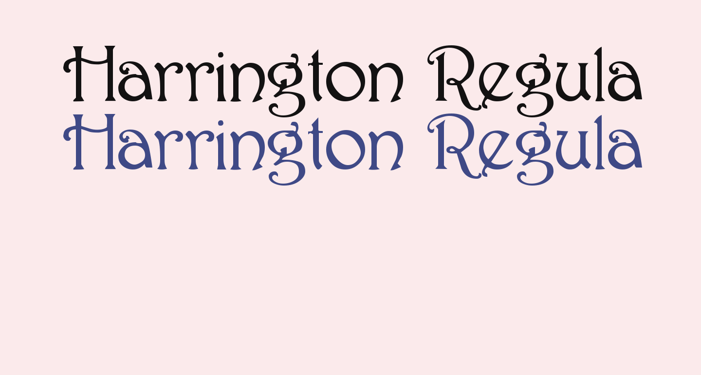 Harrington Regular free Font - What Font Is
