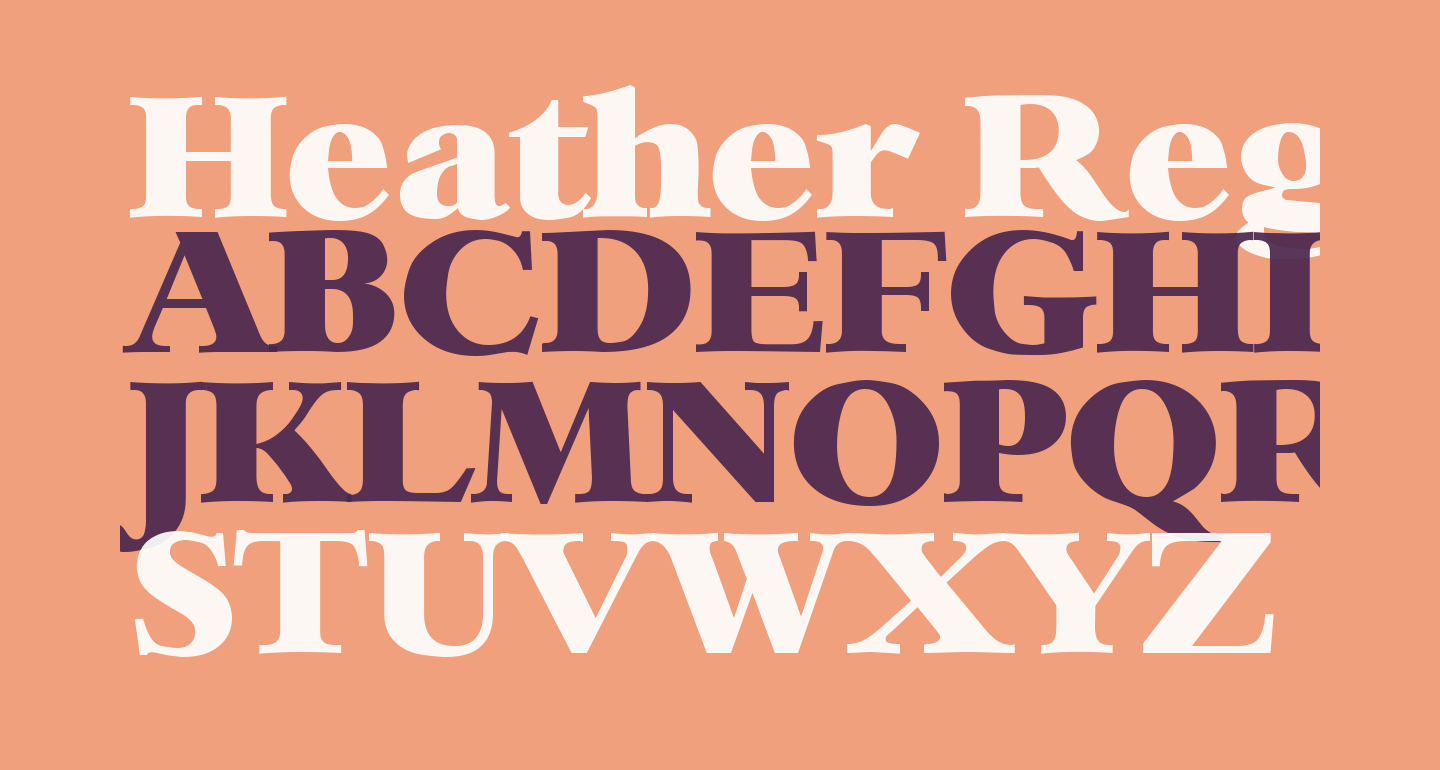 Heather Regular free Font - What Font Is