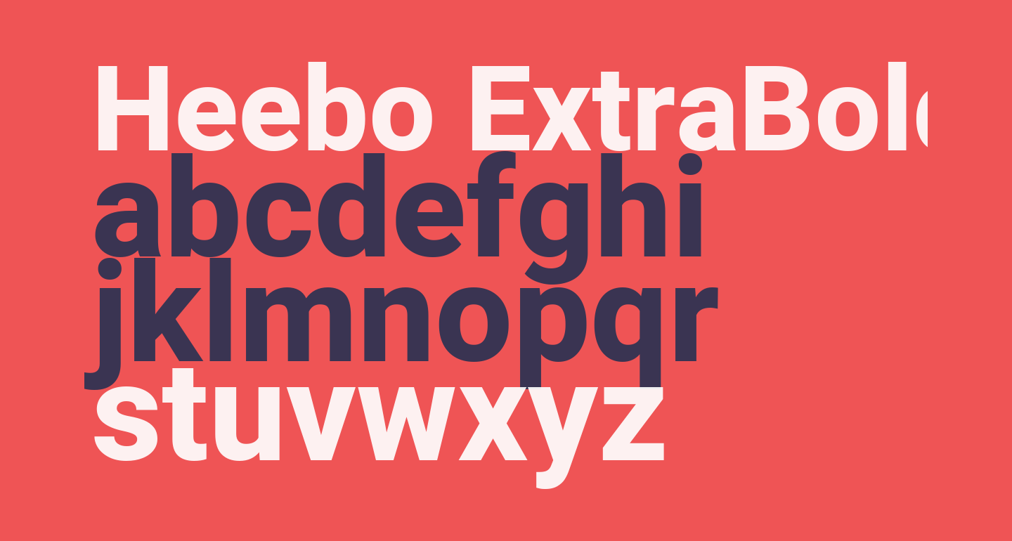 Heebo ExtraBold free Font - What Font Is