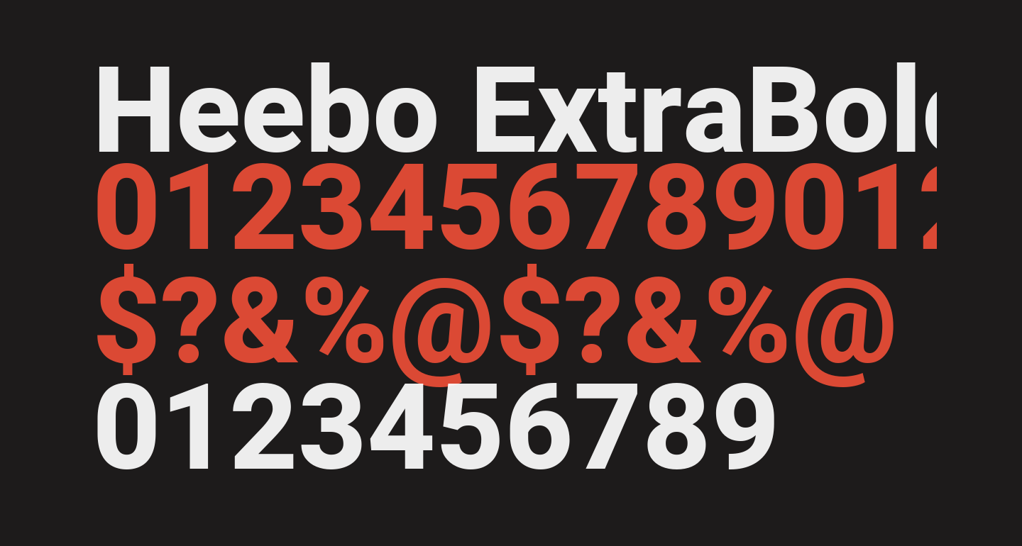 Heebo ExtraBold free Font - What Font Is