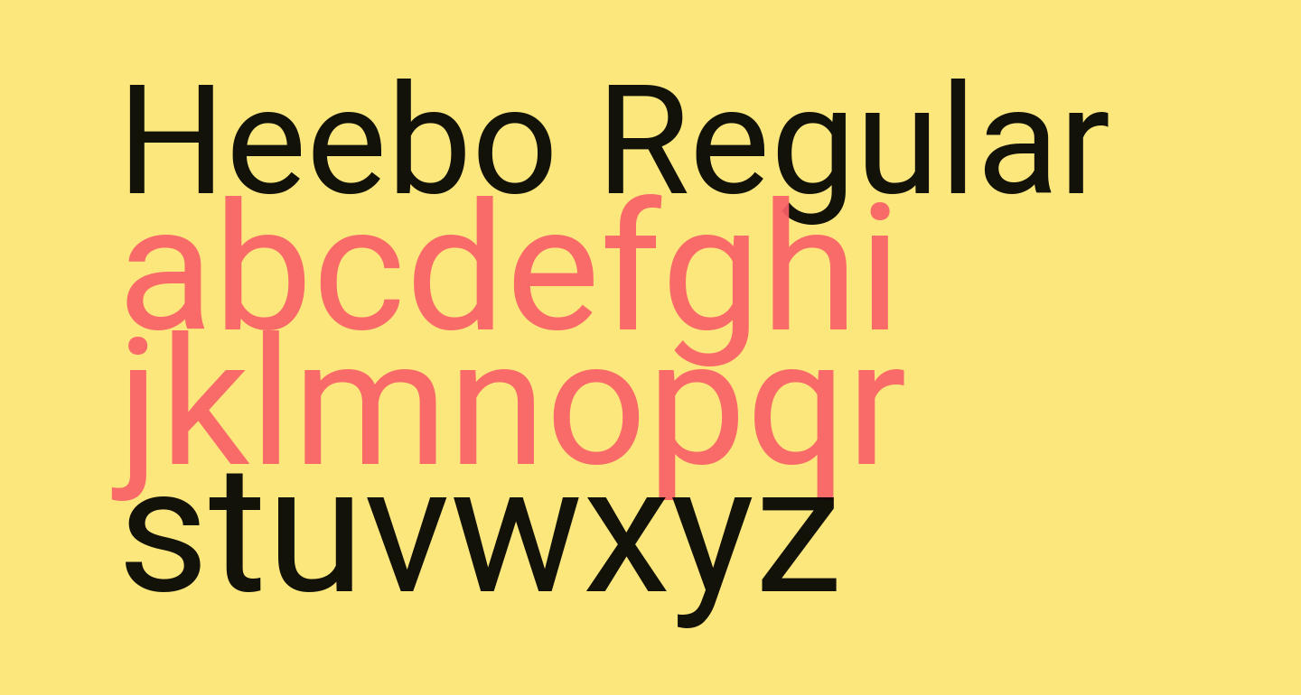 Heebo Regular free Font - What Font Is