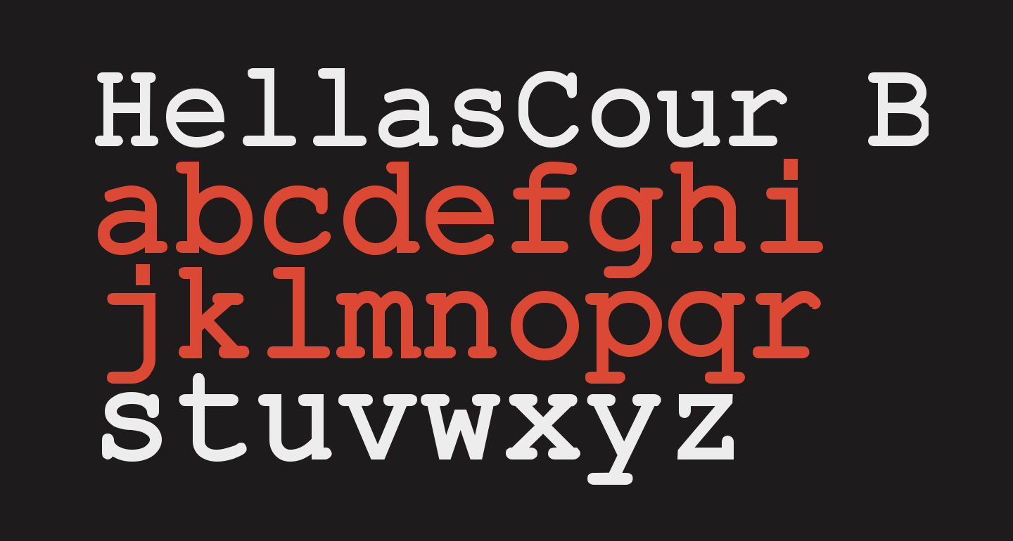 HellasCour Bold free Font - What Font Is