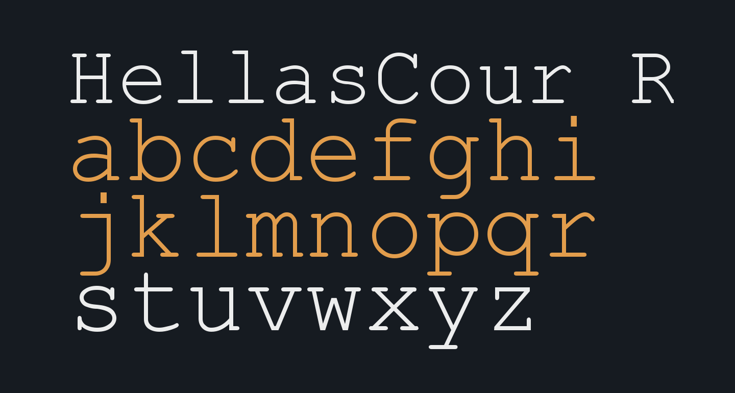 HellasCour Regular free Font - What Font Is