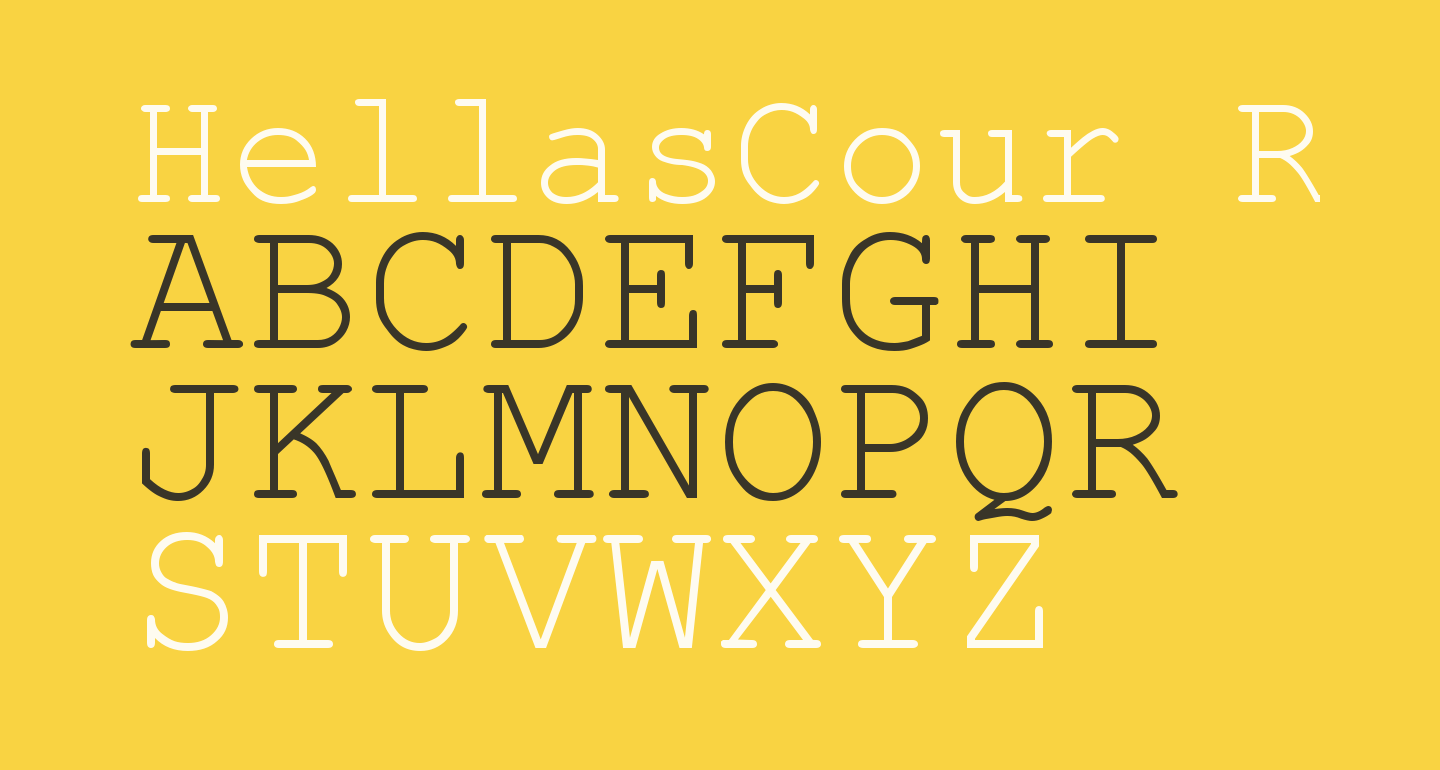 HellasCour Regular free Font - What Font Is