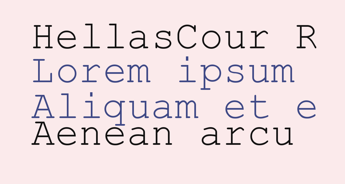 HellasCour Regular free Font - What Font Is