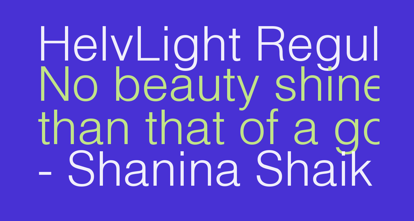 HelvLight Regular free Font - What Font Is