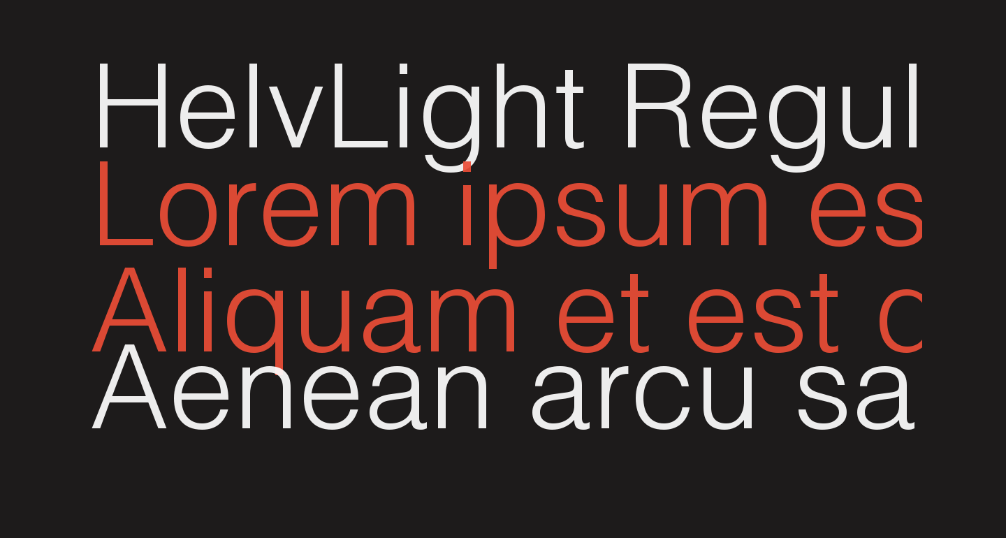 HelvLight Regular free Font - What Font Is