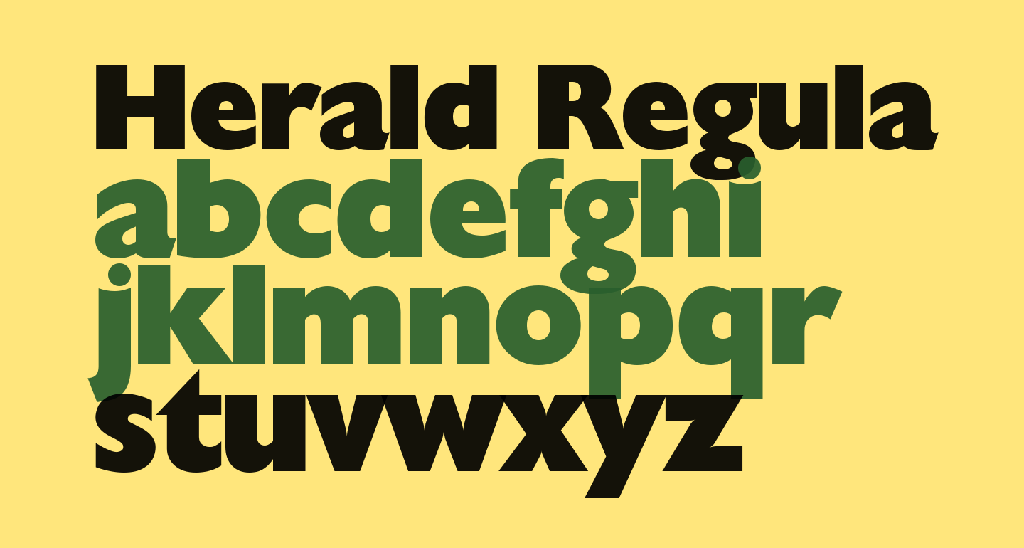 Herald Regular free Font - What Font Is