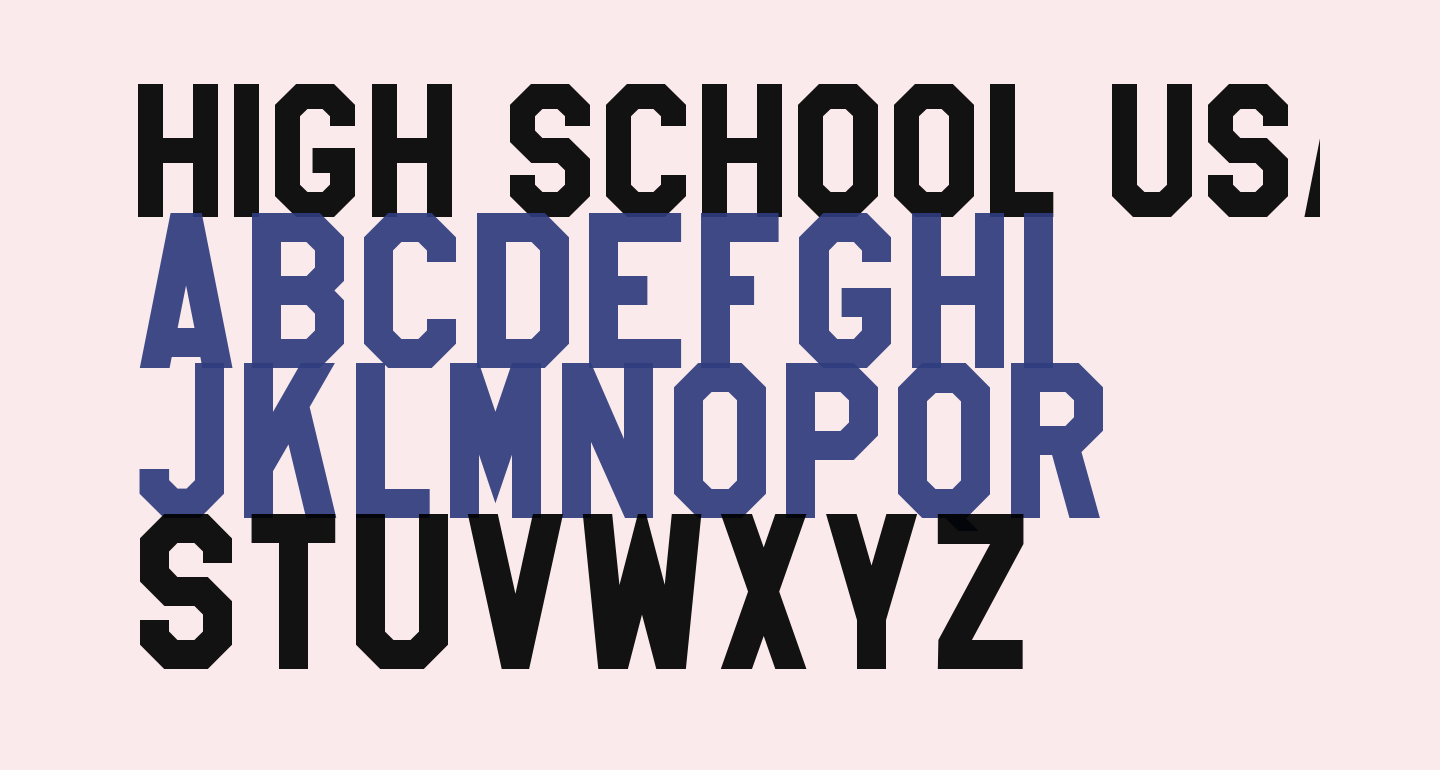 High School USA Sans free Font - What Font Is