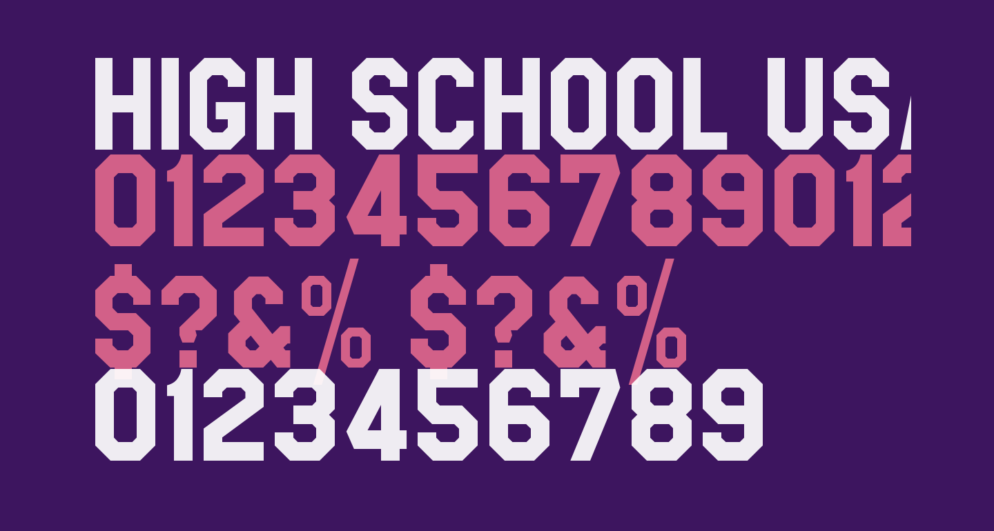 High School USA Sans free Font - What Font Is