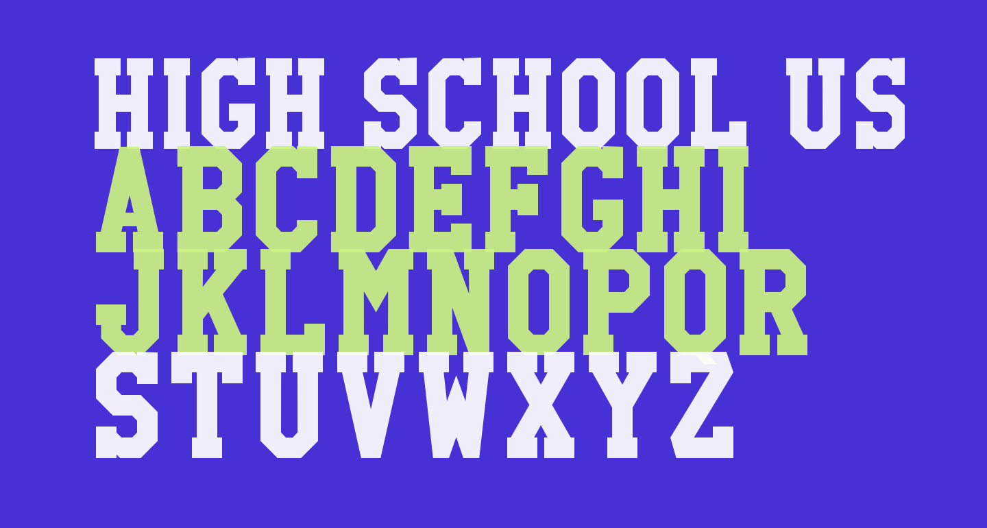 High School USA Serif free Font - What Font Is