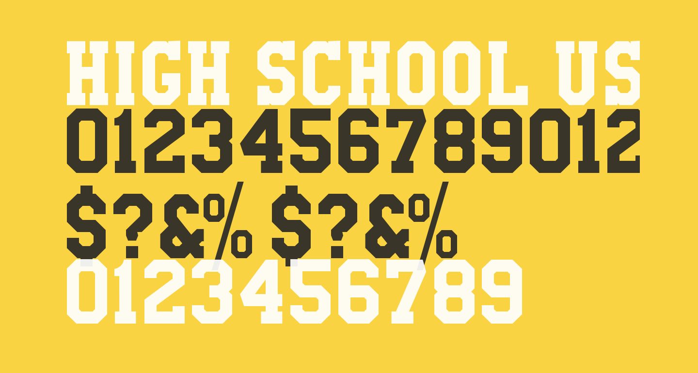 High School USA Serif free Font - What Font Is