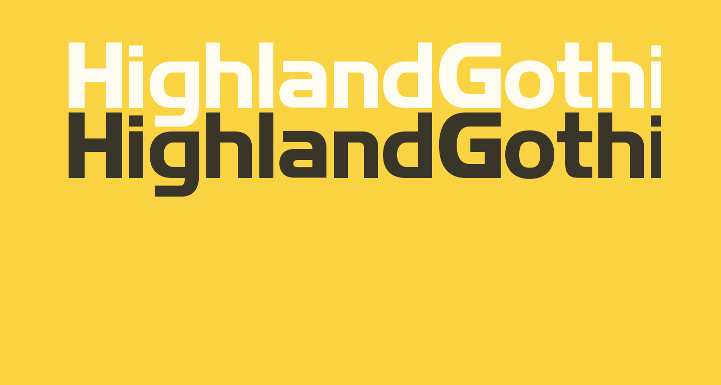 HighlandGothicFLF-Bold free Font - What Font Is